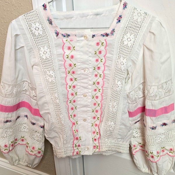 Antique Corset Cover/vintage Top Cache Corset Embroidered/romantic ...