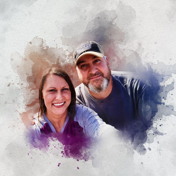 Watercolor Art Gift|pictures to Art|personalized Art|custom Couple|art ...