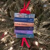 Personalized Book Stack Ornament, Small, Customizable - Etsy