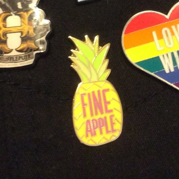 Fineapple Enamel Pin - Pineapple Pin - Etsy