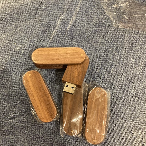 Wooden USB Stick. Wood USB Flash Drive Engraved With Logo or Text ...