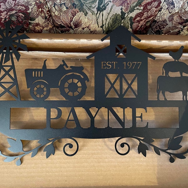 Personalized Farm Metal Sign Farm Sign Personalized Farmhouse Sign ...