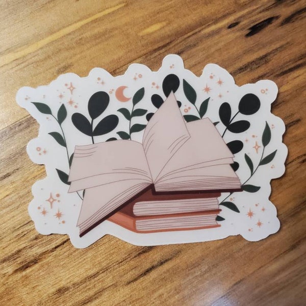 Open Magical Books Waterproof Sticker | Bookish Kindle and Water Bottle ...