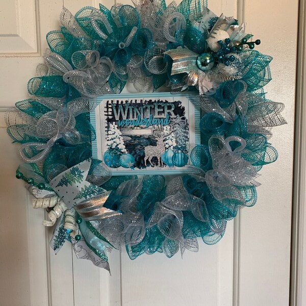 Winter Wonderland Wreath Sign, Winter Wreath Sign, Personalize It by ...