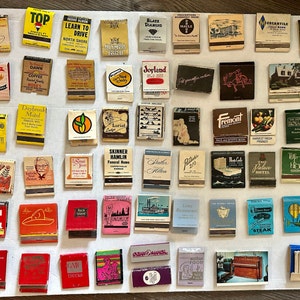 Vintage Matchbook Covers, lots of 30 Just the Books, MOSTLY NO MATCHES ...