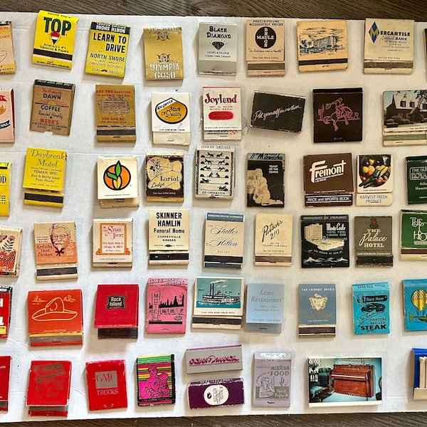 Vintage Matchbook Covers, (lots of 30) Just the Books, MOSTLY NO ...