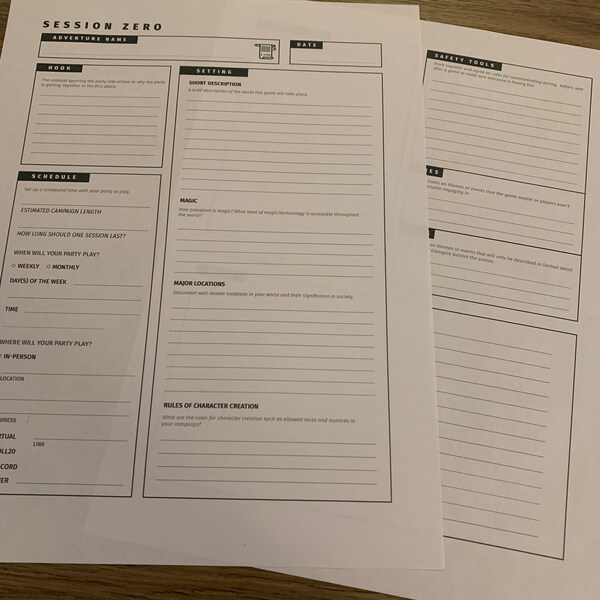 D&D Session Zero Guide | Dungeons and Dragons, Dnd Gifts, Dungeon Master Gift, Dm Screen Dnd ...