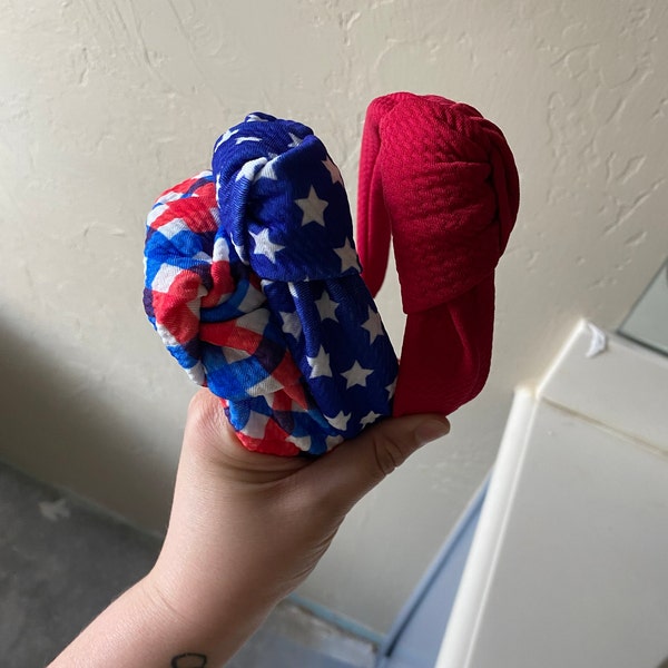 4th of July Knotted Headbands, Memorial Day Headbands, Stars Hard Knot ...