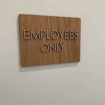 Employees Only Office Lettered Sign Private Keep Out Staff Only Way ...