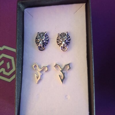 Final Fantasy X Tidus Earrings in Sterling Silver, Final Fantasy X Stud ...