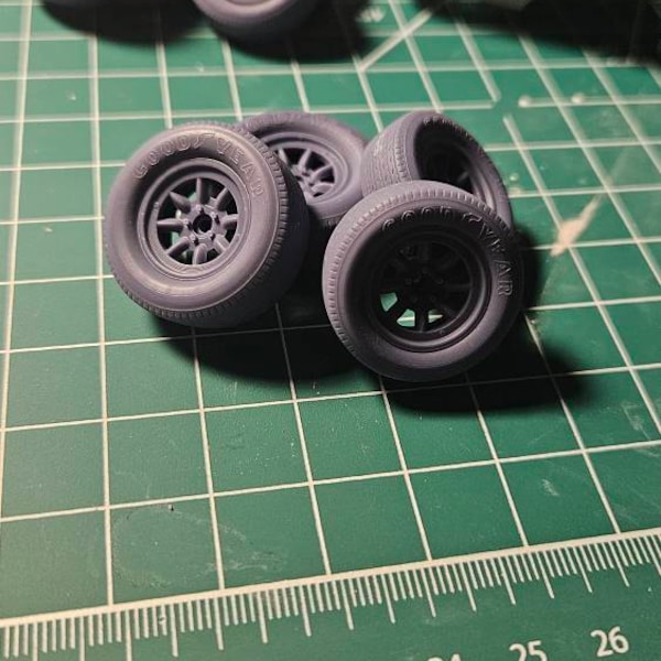 1/24 Scale, 15x4.5, 15x7, 15x8, 15x10 Torq Thrust D Wheels and Brake ...