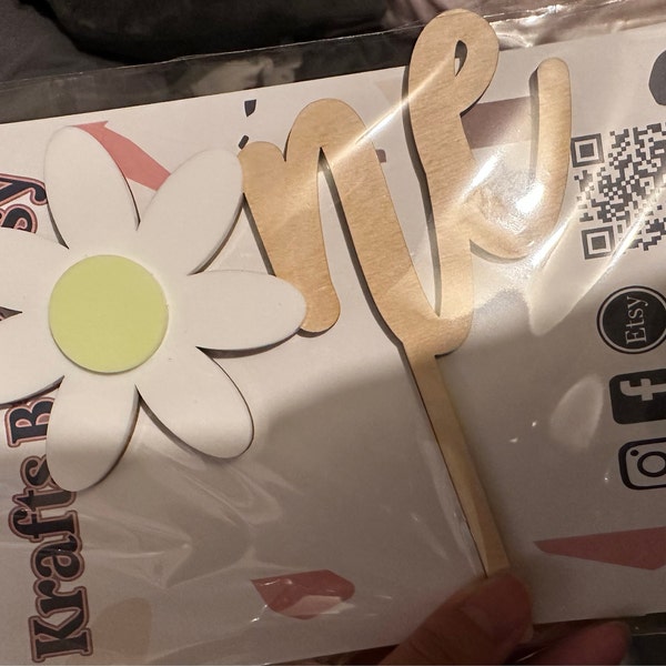 Daisy Cake Topper, One Cake Topper, First Birthday, First Birthday ...