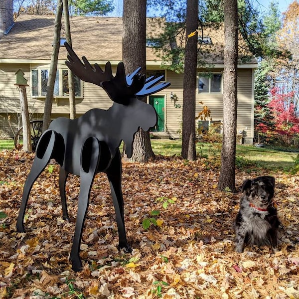 All-weather Large Black Moose Yard Display - Etsy
