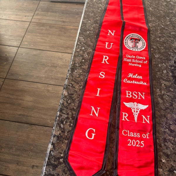 Custom Embroidery Graduation Stole | Custom Personalized Stole | Custom ...