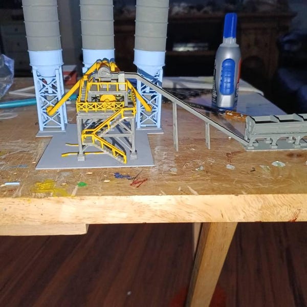 N Scale 3D Printed Model Railroad Concrete Factory - Etsy