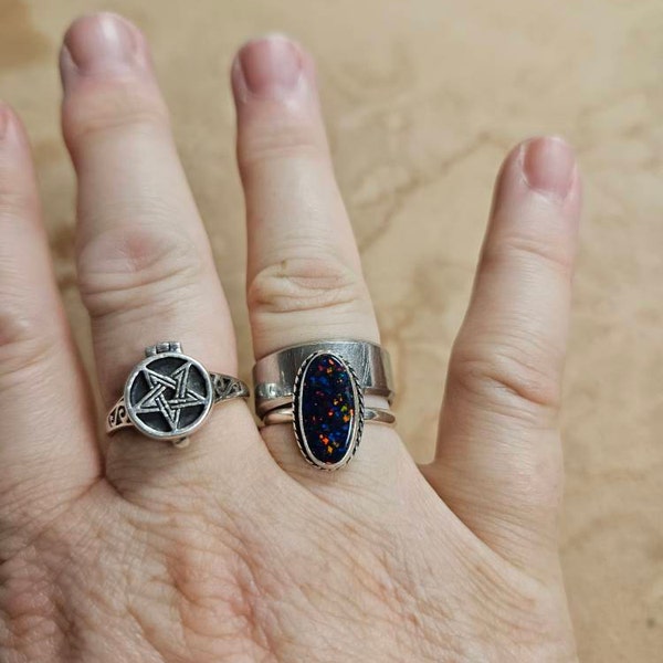 White Fire Opal Ring/heart Ring/handmade Jewelry/sterling Silver ...