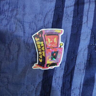 Lemon Demon Cabinet Man Inspired Die Cut Sticker, Holographic Vinyl ...