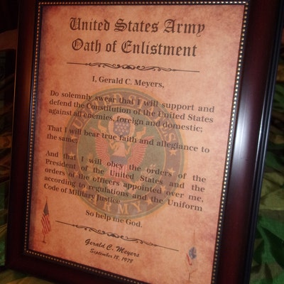 BETTER U.S. Military Oath of Enlistment Army Navy Marines Air Force ...