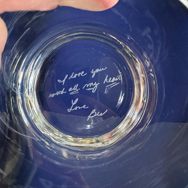Personalized Handwriting Whiskey Glass Engrave Your Handwritten Message ...
