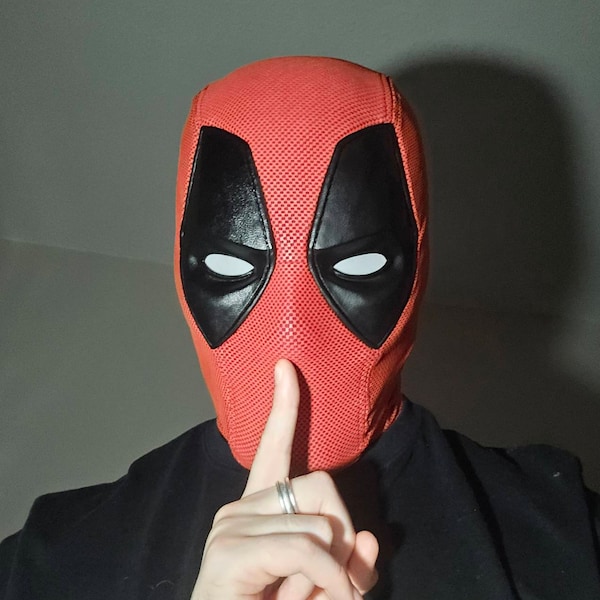Deadpool Halfshell Costume Cosplay Mask With Screen Printed Fabric and ...