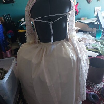 Light Blue Marie Antoinette Cape With Fur Victorian Style Rococo ...