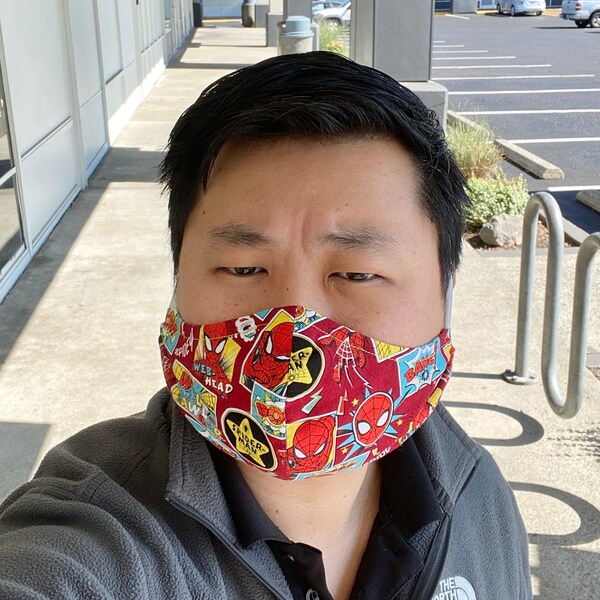 Spider-man Panels large Mask W/filter Pocket - Etsy