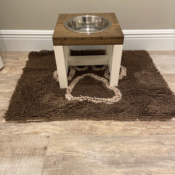 Dog Bowl Stand - Large Dog Bowl Stand - Farmhouse Style - Rustic Dog ...