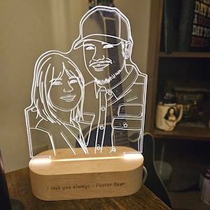 Personalized Song Led Lamp, Custom Lamp With Photo, Custom Acrylic ...