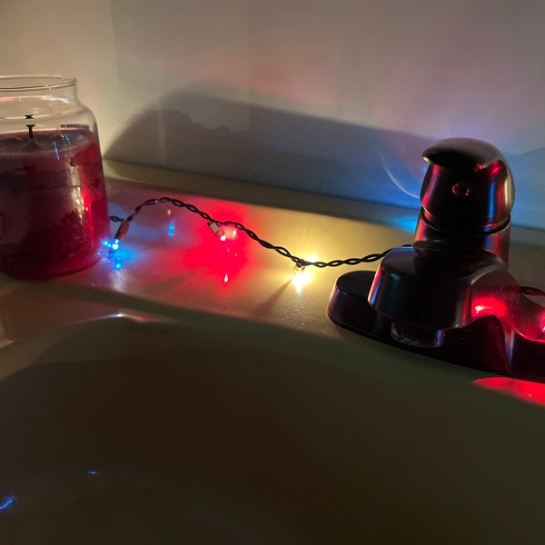 100 Count Light String / Strand / Set Brown Cord Clear Teeny Rice Light ...