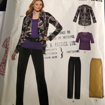Lined Jacket Top Skirt and Pants Womens Misses Sewing Pattern Mccalls ...