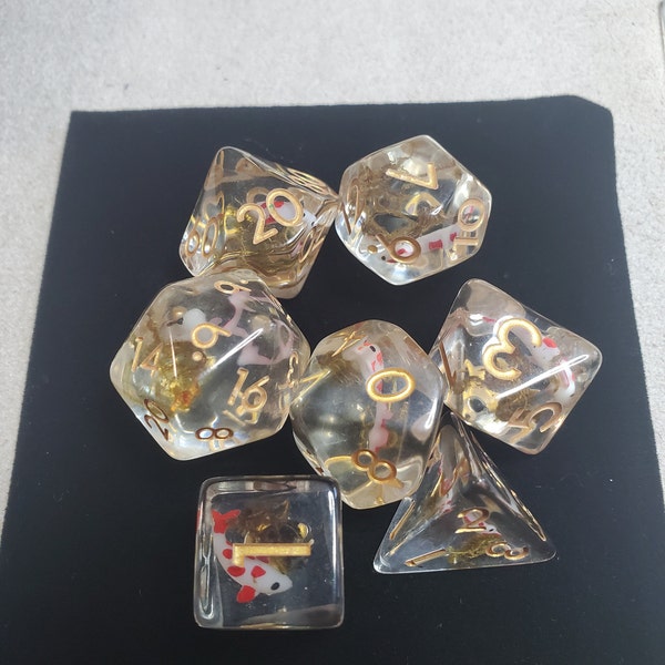 Koi Fish Dnd Dice Set for Dungeons and Dragons | D20 TTRPG Polyhedral ...