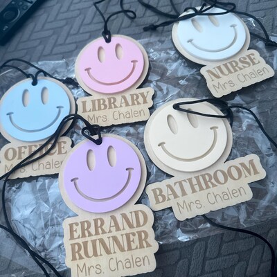 Hall Passes, Smiley Hall Passes, Retro Classroom, Boho Hall Passes - Etsy