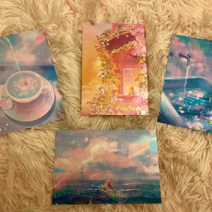 Art Postcard Set 4 Custom Art Postcards, Personalized Illustrated ...