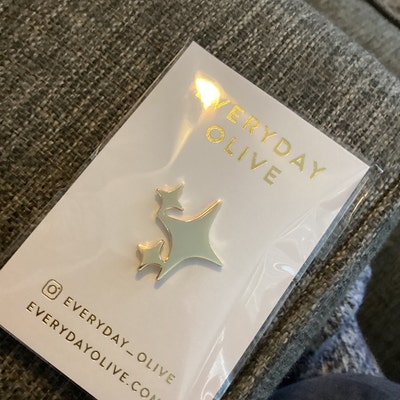 Sparkle Enamel Lapel Pin // Gold / Sparkle Emoji / Stars / - Etsy