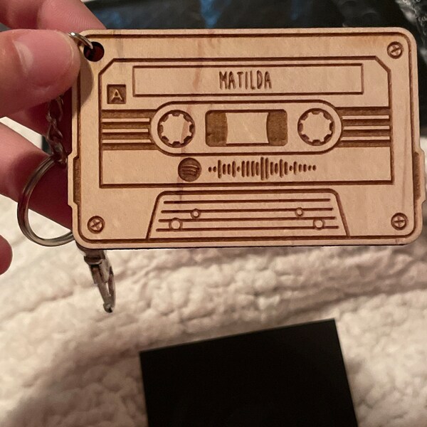 Custom Wood Vintage Cassette Keychain With Song Code - Etsy