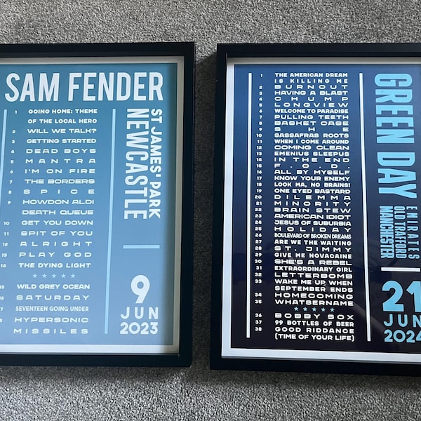 Texas 2024 UK Setlist Poster Print – gigs Concert Tour – Live Band ...