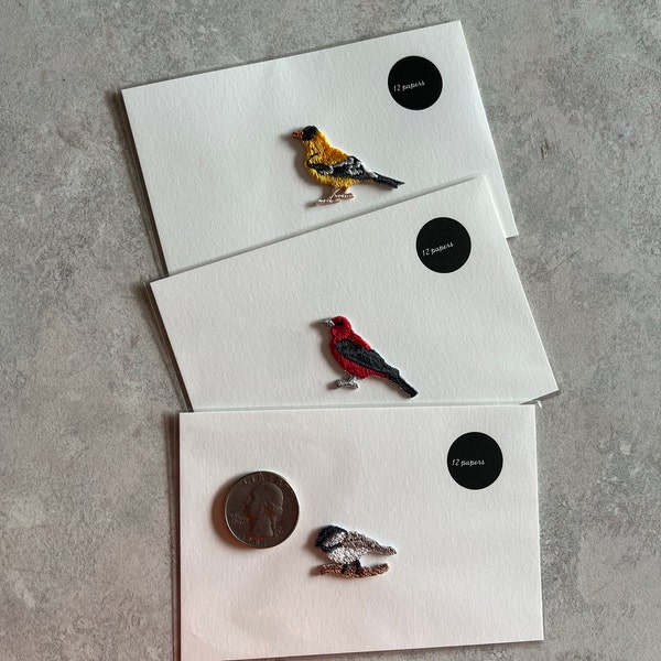 Tiny Red Bird Patch, Little Bird Patch, Small Bird Iron On, Bird ...