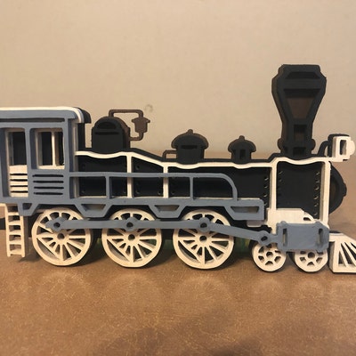 C158-train Scroll Saw Pattern pdf, Dxf, Svg, Eps - Etsy