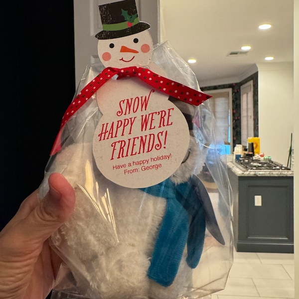Snow Happy We're Friends Snowman Gift Tags, Holiday Gift Tags ...