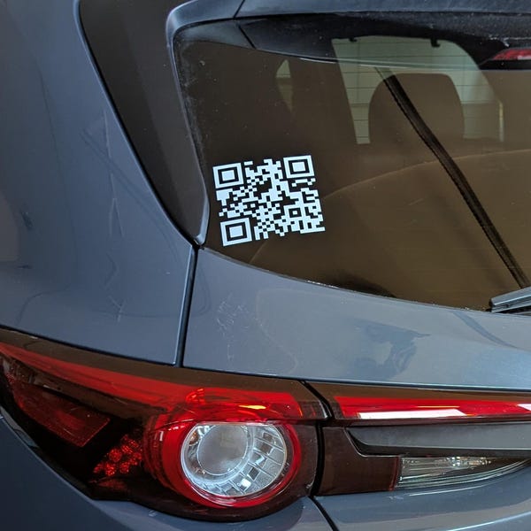 Website Custom QR Code Decal - Social Media Custom QR Code Sticker ...