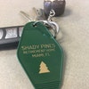 Shady Pines Dark Green Key Tag Golden Girls Keychain - Etsy