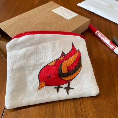 Bird Organic Tote Bag / Coloring Kit / Markers Included / Kids - Etsy