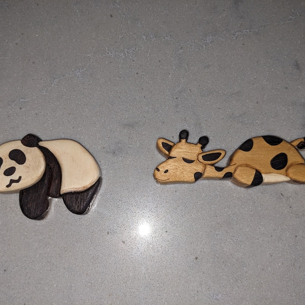 Mini Sleeping Animals Intarsia Pattern: Woodworking PDF (digital ...