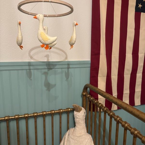 Duck Mobile Nursery, Goose Baby Mobile, Goose Crib Mobile, Goose Baby ...