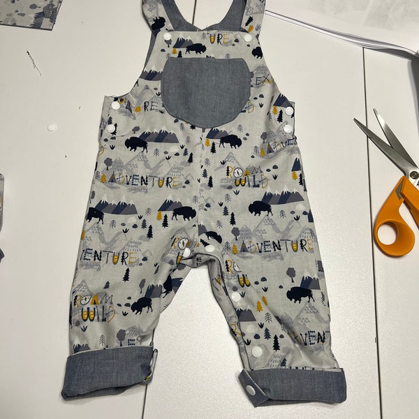 AHOY LINED Reversible Romper Sewing Pattern Pdf, Toddler Baby Boy Girl ...