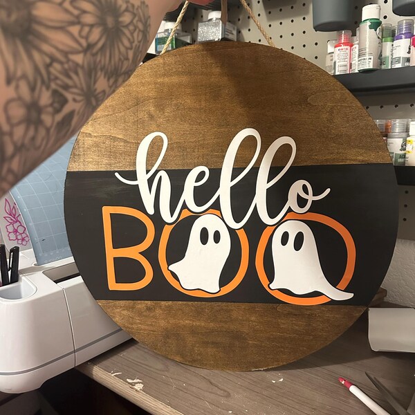 Welcome to the Sheet Show SVG Halloween Ghost Door Hanger SVG Welcome ...
