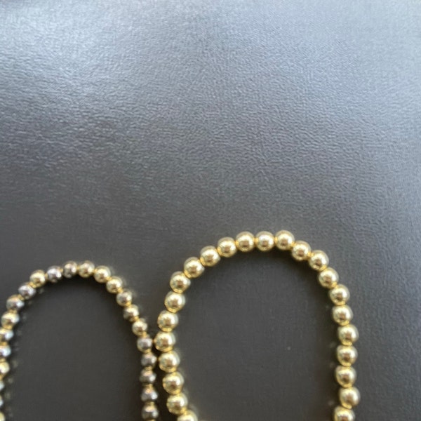 Gold Bead Bracelet 3mm 4mm 5mm 6mm | 14k Gold Filled Bead Bracelet | Gold Bead Bracelet | Gold ...