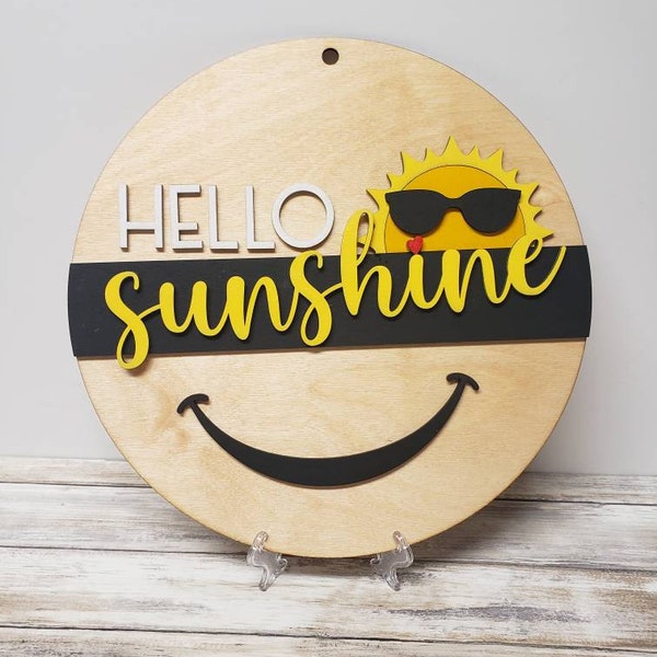 Hello Sunshine Sign - Laser Cut File - Etsy