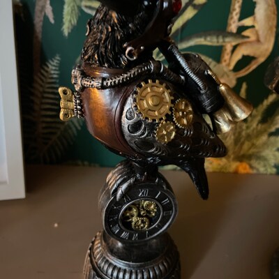 Quirky Gothic Skeleton Desk 'pocket Watch' Clock Hand Painted 14 Cm ...