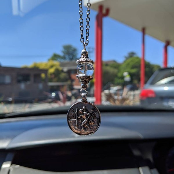 Car Rear View Mirror Charm Hanging, St. Christopher Auto Travel Charm ...